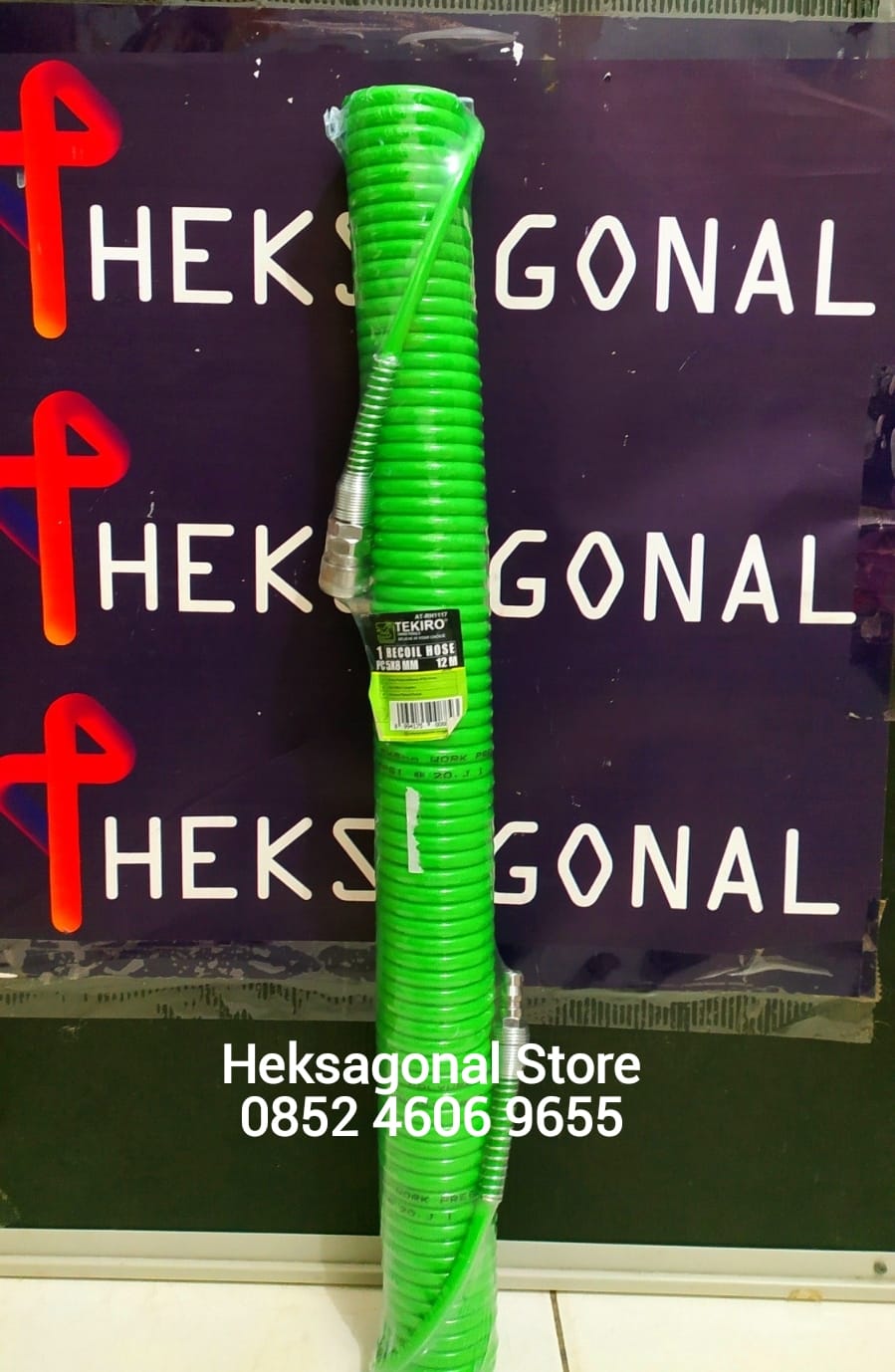 Tekiro selang recoil hijau ukuran 12m Balikpapan - Heksagonal