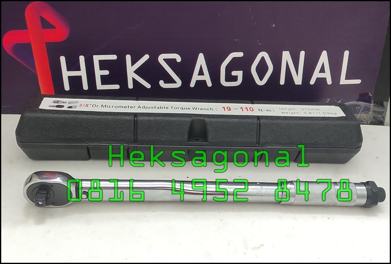 Kunci Torsi Momen Two way Spanner 3/8″ 19-110nm Balikpapan - Heksagonal
