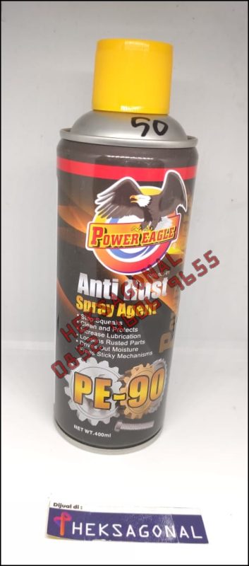 Power Eagle Pelumas PE90 400ml wd 40 Rexco Balikpapan - Heksagonal
