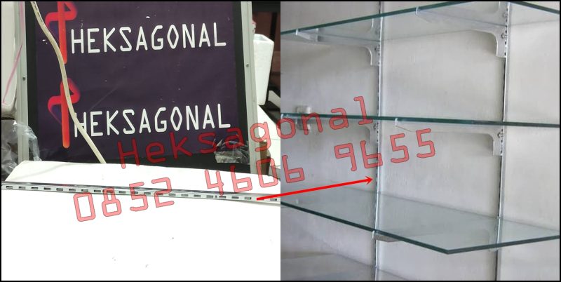 Tiang breket 100cm Rel tiang brecket 1 meter Balikpapan - Heksagonal