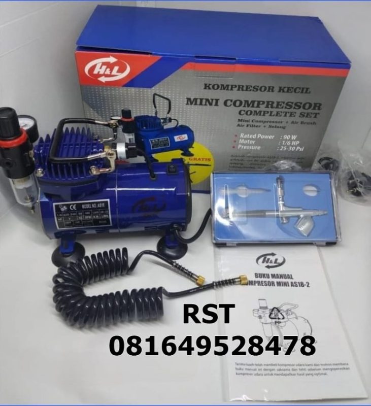 Mini kompresor complete set air brush AS18-2 H&L Balikpapan - Heksagonal