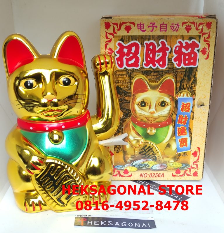 Patung Kucing Hoki 16cm Besar Yuan Bao Qian Uang Emas Balikpapan ...